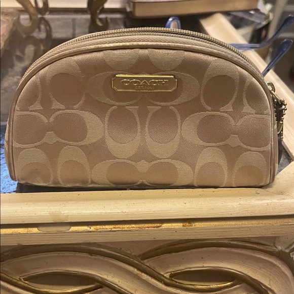 Coach | Bags | Coach Tan Monogram Pouch | Poshmark